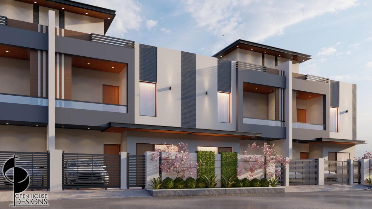 Row Housing that stand out with its contemporary architectural style ...