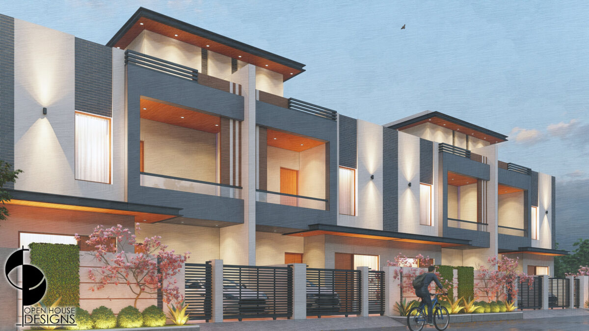 Row Housing that stand out with its contemporary architectural style ...