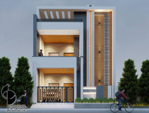 Elevation Design with Wooden Cladding and Contrast of Neutrals ...