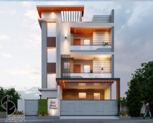 Corner View Modern Elevation by Open House Designs - OpenHouseDesigns