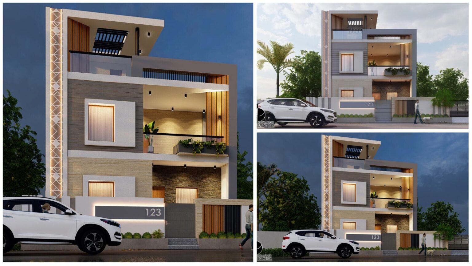 14 Unique Modern Front Elevation Concepts - OpenHouseDesigns