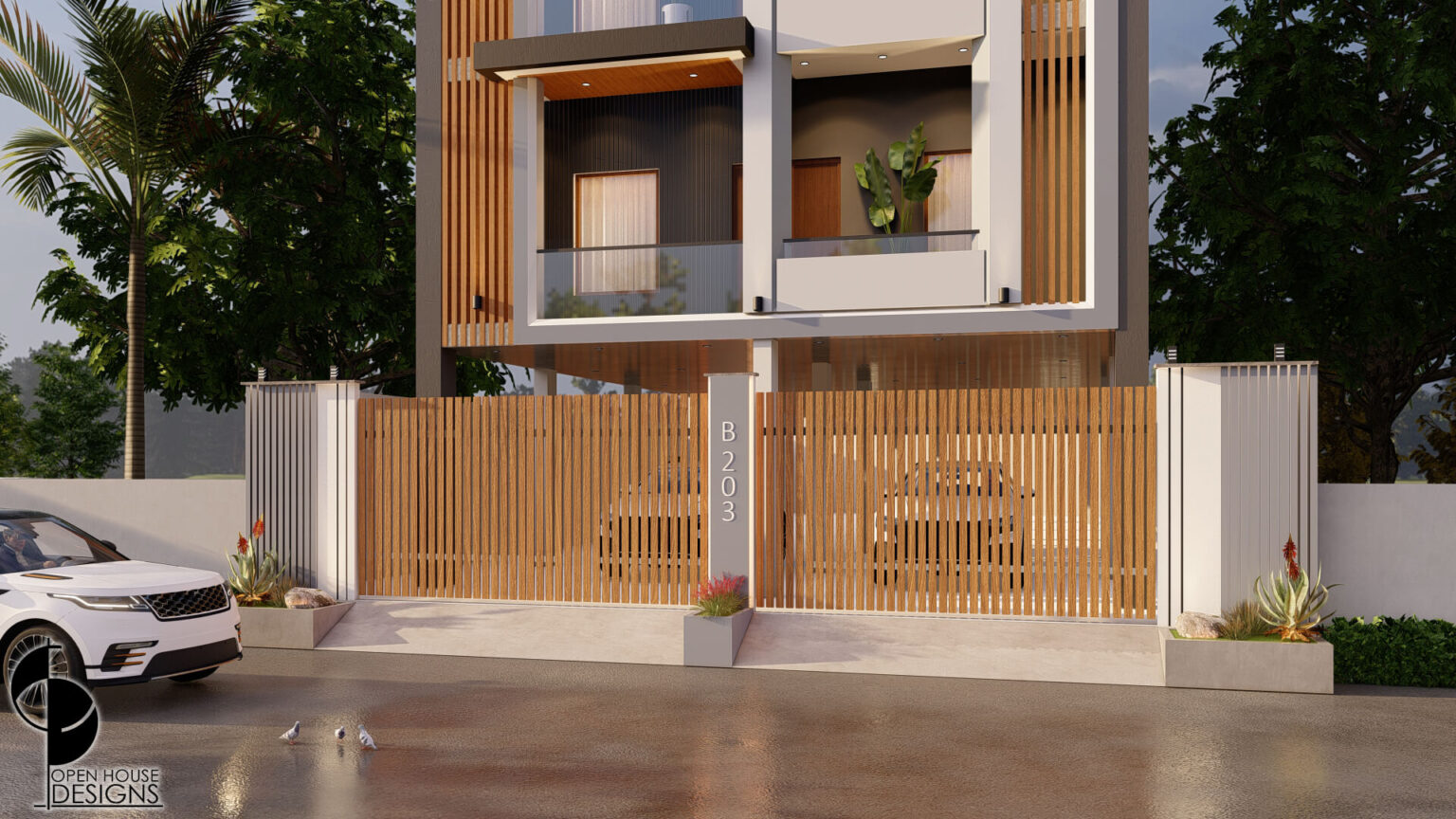 Apartment Design and Rendered by Open House Designs - OpenHouseDesigns