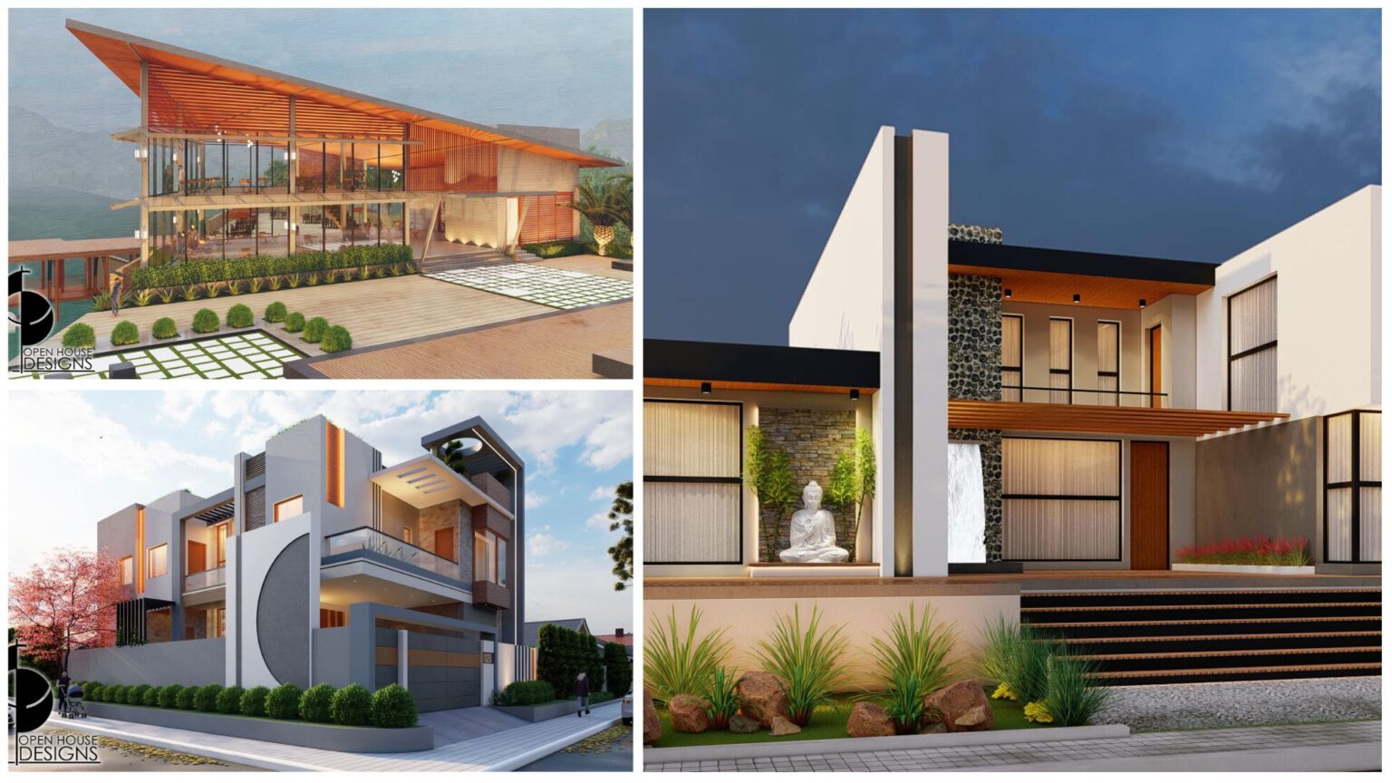 18 Town House Design By Open House Designs - OpenHouseDesigns