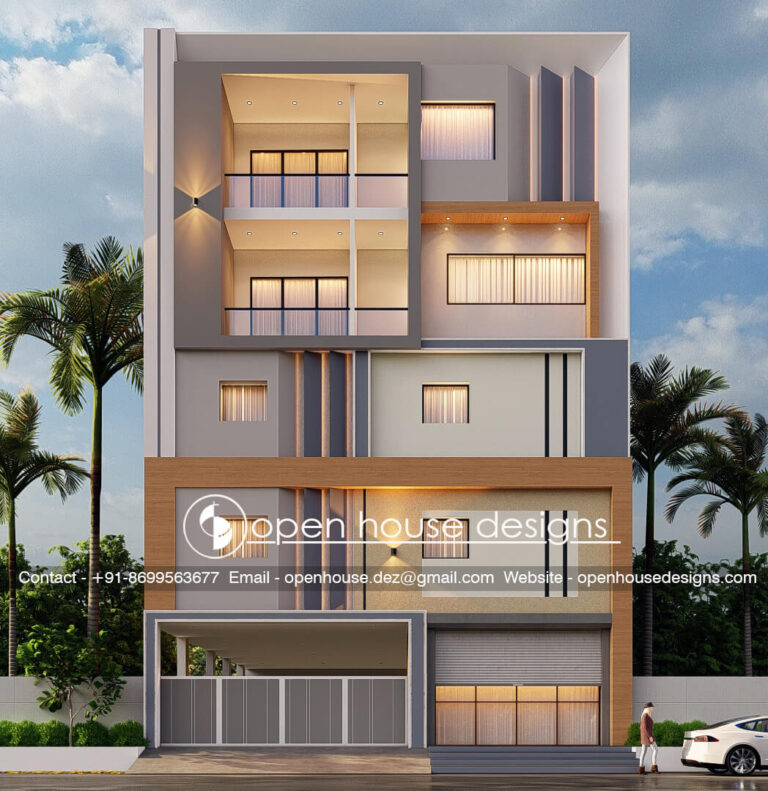 Unique Elevation Design by Open House Designs - OpenHouseDesigns