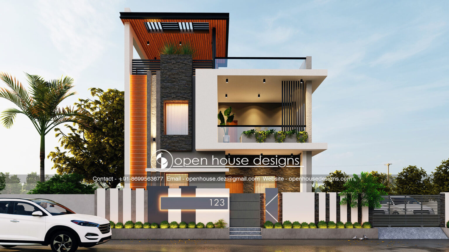 10 Modern House Front Elevation Ideas - OpenHouseDesigns