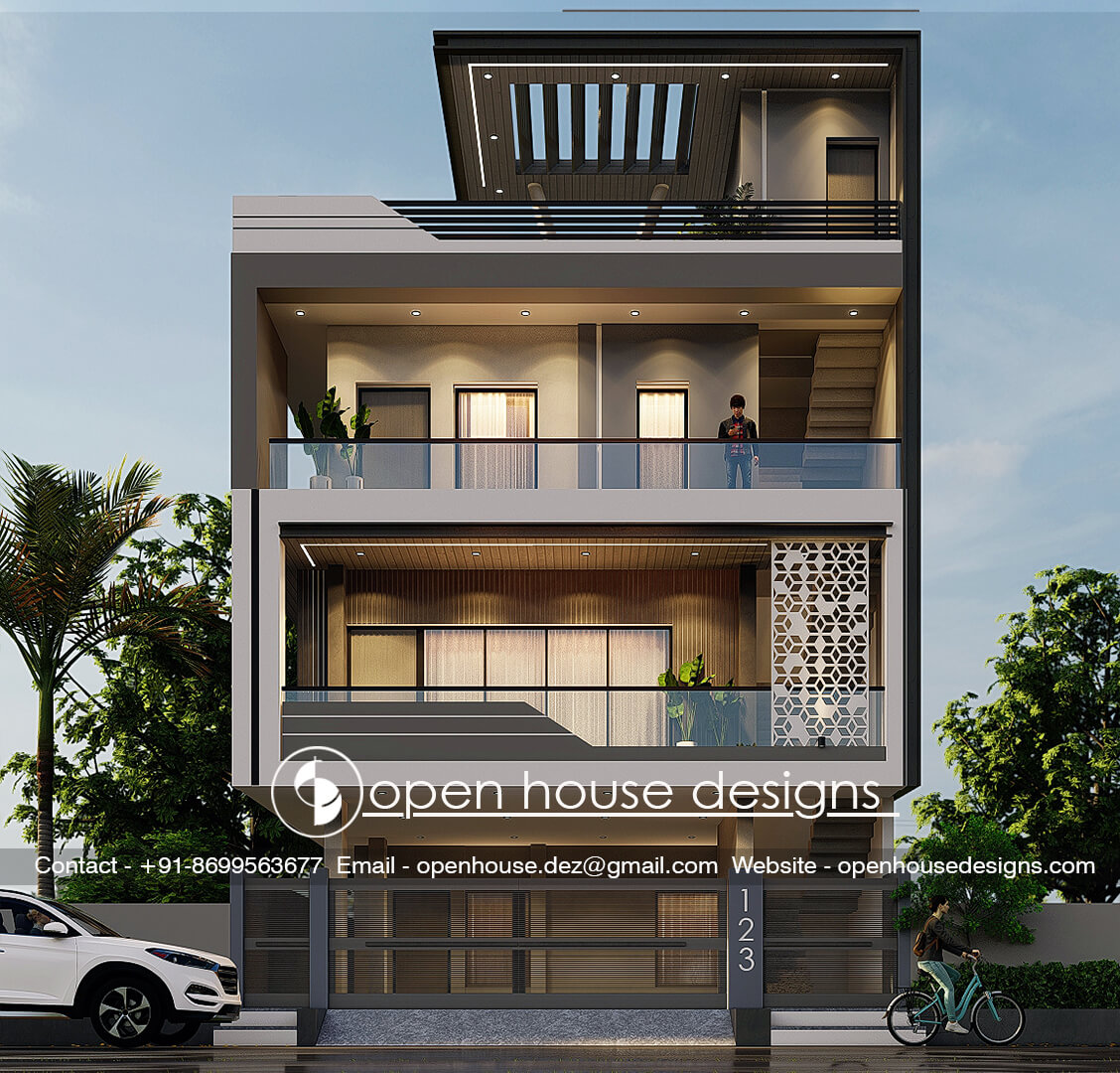 Modern Contemporary House Elevation: 10 Concepts to Define Your Style - OpenHouseDesigns