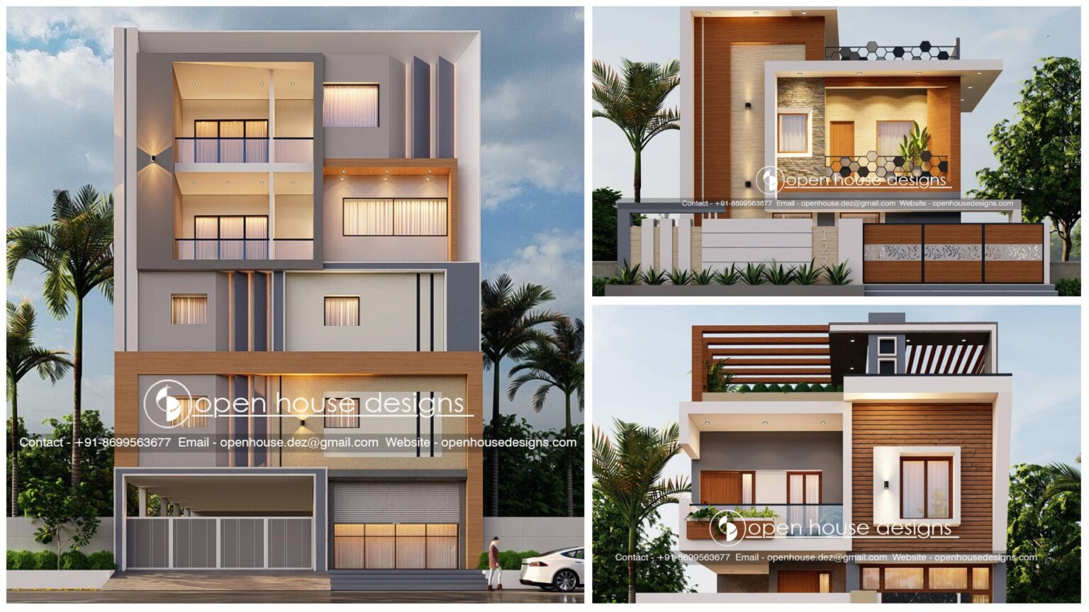 Unique Elevation Design by Open House Designs - OpenHouseDesigns