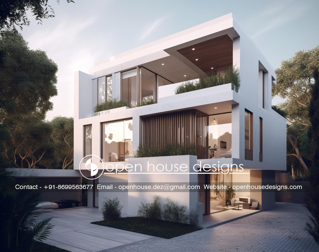 10 Town House Design By Open House Designs - OpenHouseDesigns